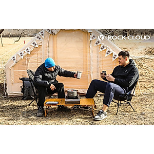 ROCK CLOUD Portable Camping Table Ultralight Camp Table Foldable 3-Folding Beach Table for Camping Hiking Garden Outdoor Picnic