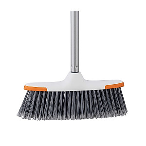 Superio Lightweight Essential Household Broom with Metal Handle (Grey)
