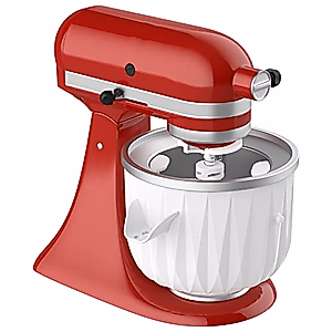 Ice Cream Maker Attachment for KitchenAid Stand Mixer, Compatible with KitchenAid 4.5 Qt and Larger Stand Mixers, 2-Quart Frozen Yogurt - Ice Cream & Sorbet Gelato Maker by GVODE