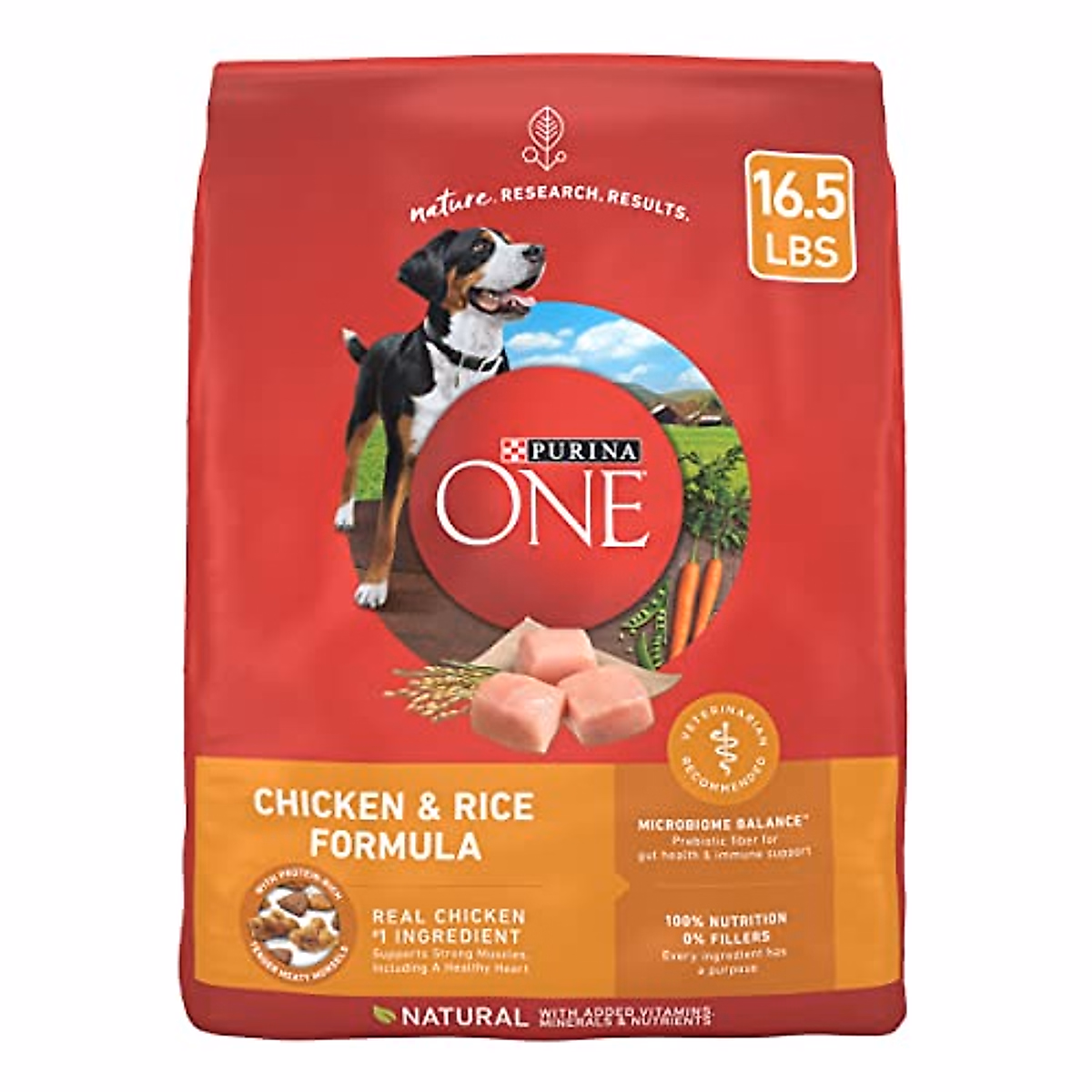 Purina ONE Chicken and Rice Formula Dry Dog Food - 16.5 lb. Bag