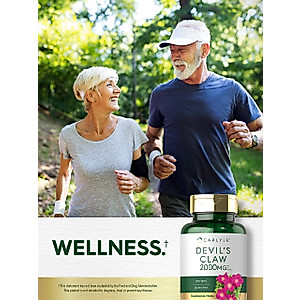 Carlyle Devils Claw 2000 mg | 200 Capsules | Concentrated Root Extract | Devils Claw Herbal Supplement | Non-GMO, Gluten Free Supplement