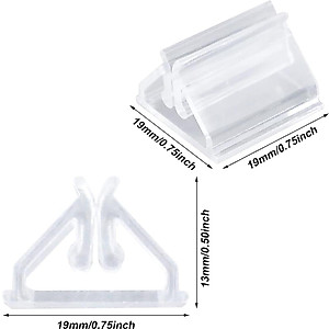 24 PCS Acrylic Name Card Stands Clear Name Card Stands, riangle Playing Card Holders, Small Card Clips, Display Stand,Game Piece Holders Board for Cards, Photos, Memos, Pictures Display﻿ (Transparent)