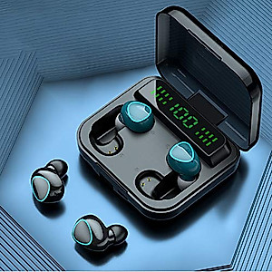 OCUhome True Wireless Earbuds, Bluetooth Headphones, 4Pcs M22 Earphone Bluetooth 5.1 Noise Reduction Mini Wireless Earpieces for Phone Black