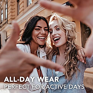 ALLROSE Eyebrow Stamp Stencil Kit - Eye Brow Stamping Kit, One Step Brow Stamp Kit, 20 Brow Stencils and Stamp Kit, Waterproof Perfect Eyebrow Kit, Easy to Use, Light Brown