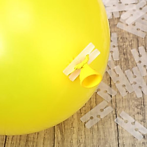 Balloon Tie Tool, 200 Pcs Balloon Clips, H Shape Balloon Ties Balloon Tying Tool, Plastic Balloon Clamps for Sealing, Balloon Arch Clips for Knotting and Sealing Balloons Birthday Party Decoration