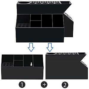 Noverlife Salon Hairdressing Organizer Storage Box, Detachable Hair Styling Tools Holder for Comb Clips Scissors, Multifunctional Hair Tools Desktop Keeper, Wear Resistant Washable Salon Shears Block
