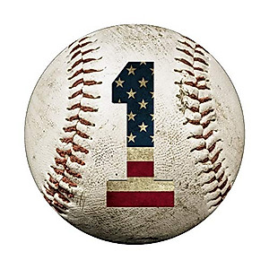 Baseball number 1 with American USA flag phone stand PopSockets PopGrip: Swappable Grip for Phones & Tablets