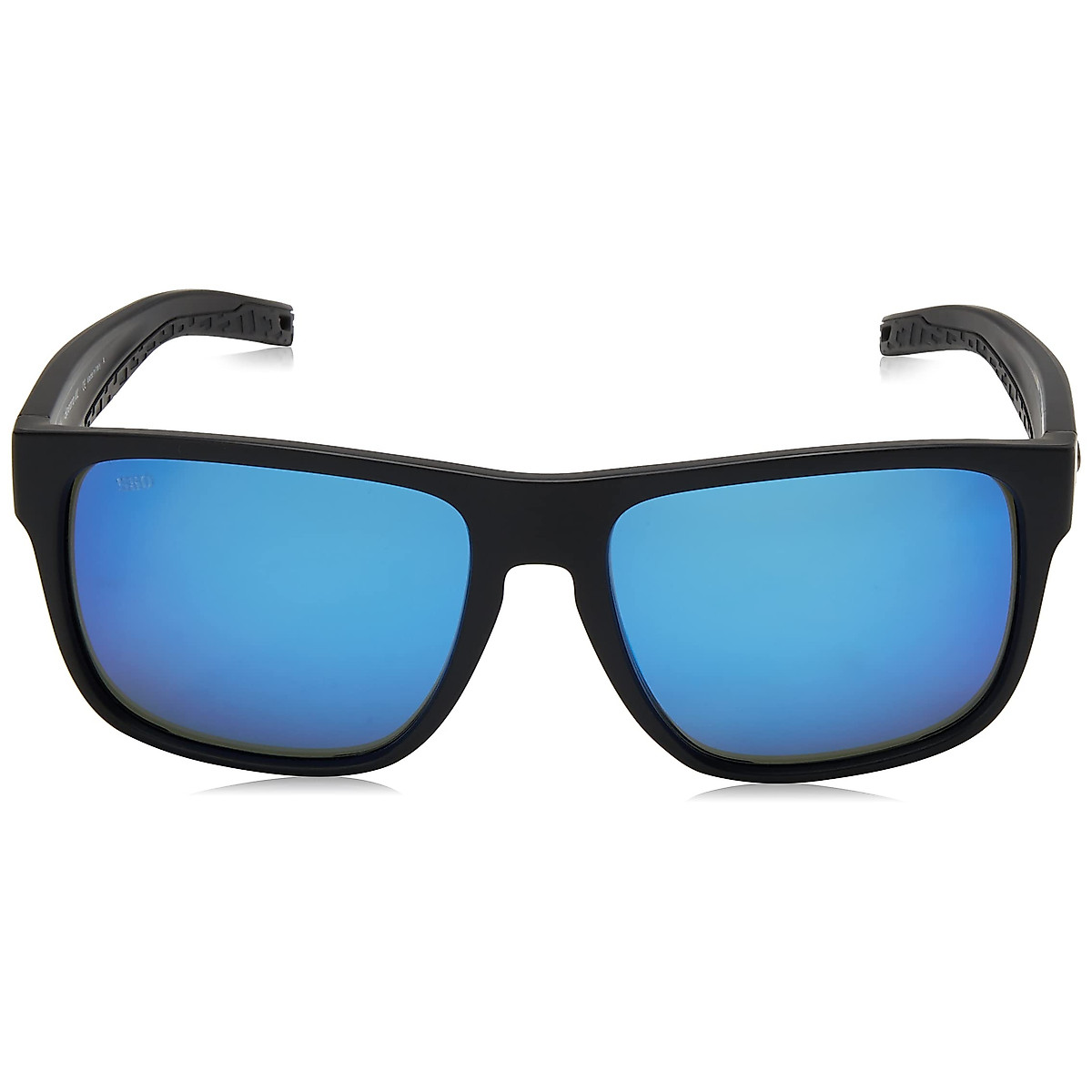 Costa Del Mar Mens Spearo XL Fishing and Watersports Square Sunglasses, Matte Black/Blue Mirrored Polarized-580G, 59 mm