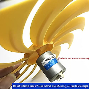 QINIZX 6.9Inch Plastic Fan Blade 11-Leaves with 0.078" Round Bore Motor Accessories Replacement for Electric Fan Blades or DC Power Motor Wind Turbine Electricity Generator Blades Model, 1PC