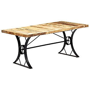 AJSEOYBS Retro Dining Table,Kitchen Table,Dinner Table Dining Room Home Furniture,for Cafe, Office, Kitchen, Living Room, Entryway,Dining Table 70.9"x35.4"x29.9" Solid Mango Wood