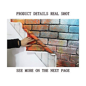 AIIKES 8x6FT Colorful Brick Wall Photo Backdrop 80's Hip Hop Disco Baby Birthday Wedding Graduation Themed Party Photography Background Fashion Decor Studio Photo Booth 11-502