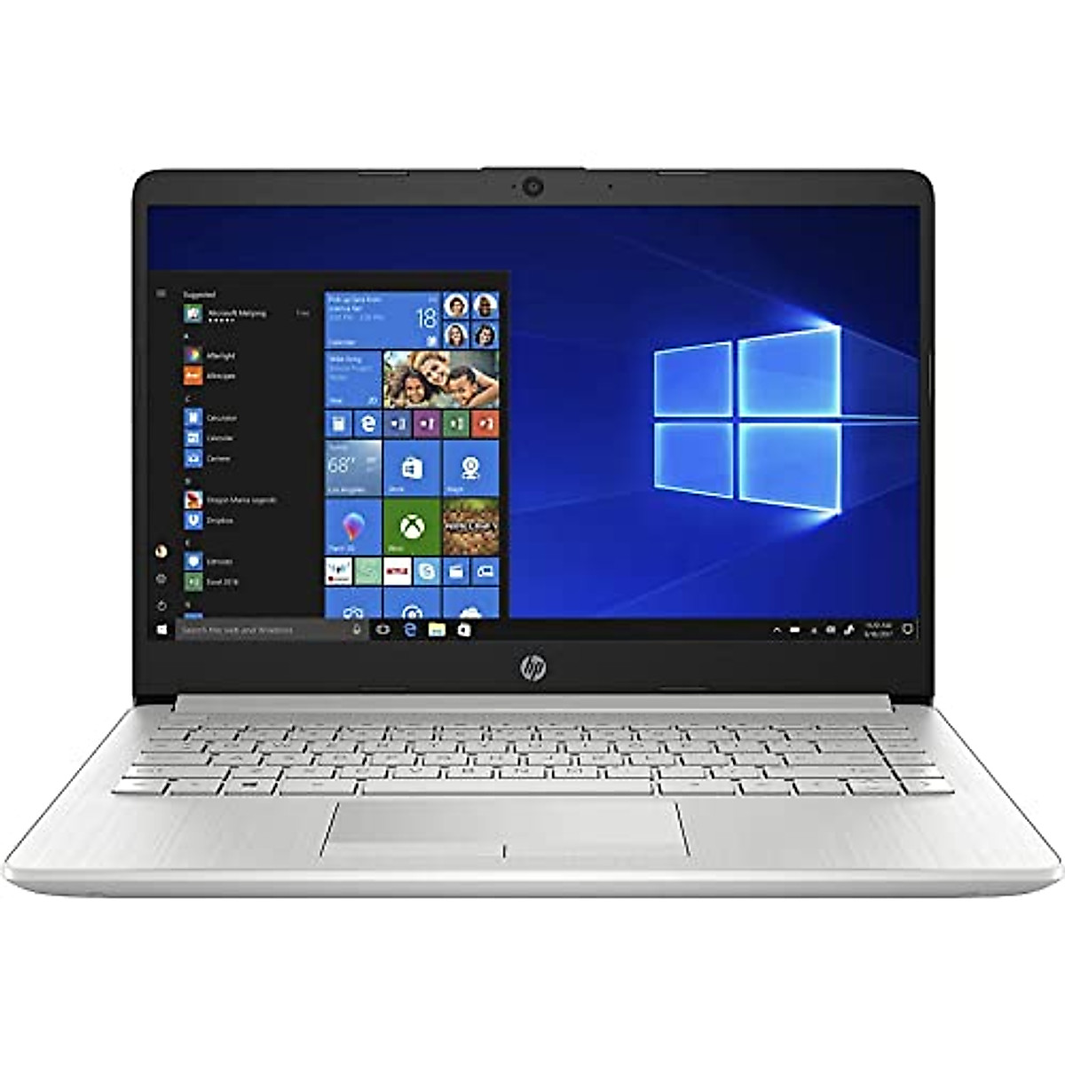 2022 HP Stream 14" HD Laptop, AMD Athlon Silver 3050U Processor, 16GB RAM, 512GB SSD , 720p HD Webcam, AMD Radeon Graphics, Bluetooth, Windows 10 Home, Silver, 32GB SnowBell USB Card