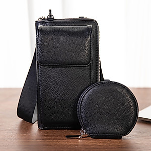 Montana West Small Purses for Women Crossbody Cell Phone Wallet Bag with Credit Card Slots MWC-180BK