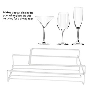 Under Cabinet Wine Glass Rack Stemware Wine Glass Holder Glasses Drying Rack 2 Rows
