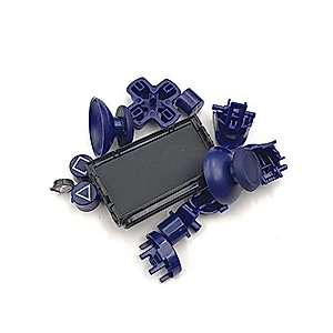 ABXY Trigger Button Dpad L1 R1 L2 R2 Direction Key with Analog Joystick Cap for Sony PS4 Pro Controller JDS-040 (Dark Blue)