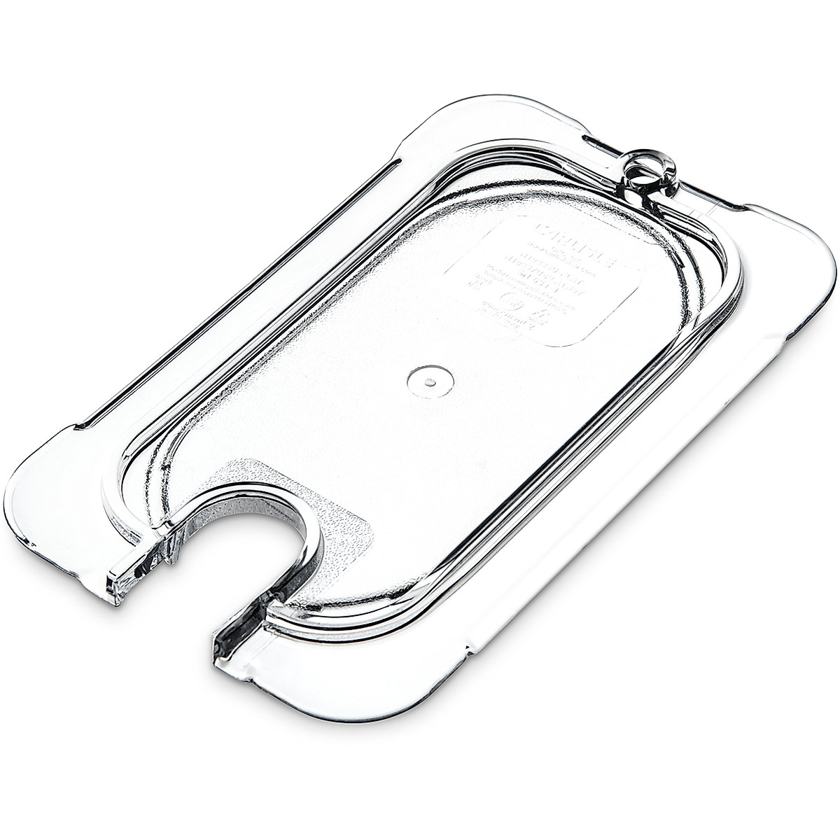 Carlisle FoodService Products 10337U07 StorPlus Ninth Size Polycarbonate Universal Flat Surface Notched Food Pan Lid, Clear