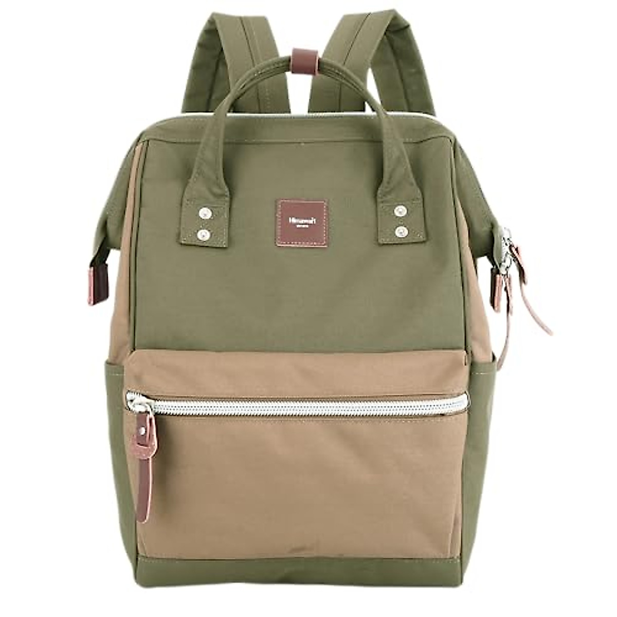 himawari Laptop Backpack for Women&Men Travel Backpack With USB Charging Port Large Business Bag Water Resistant College Bag Computer Bag Doctor Bag(1881-Mocha&olive35#)