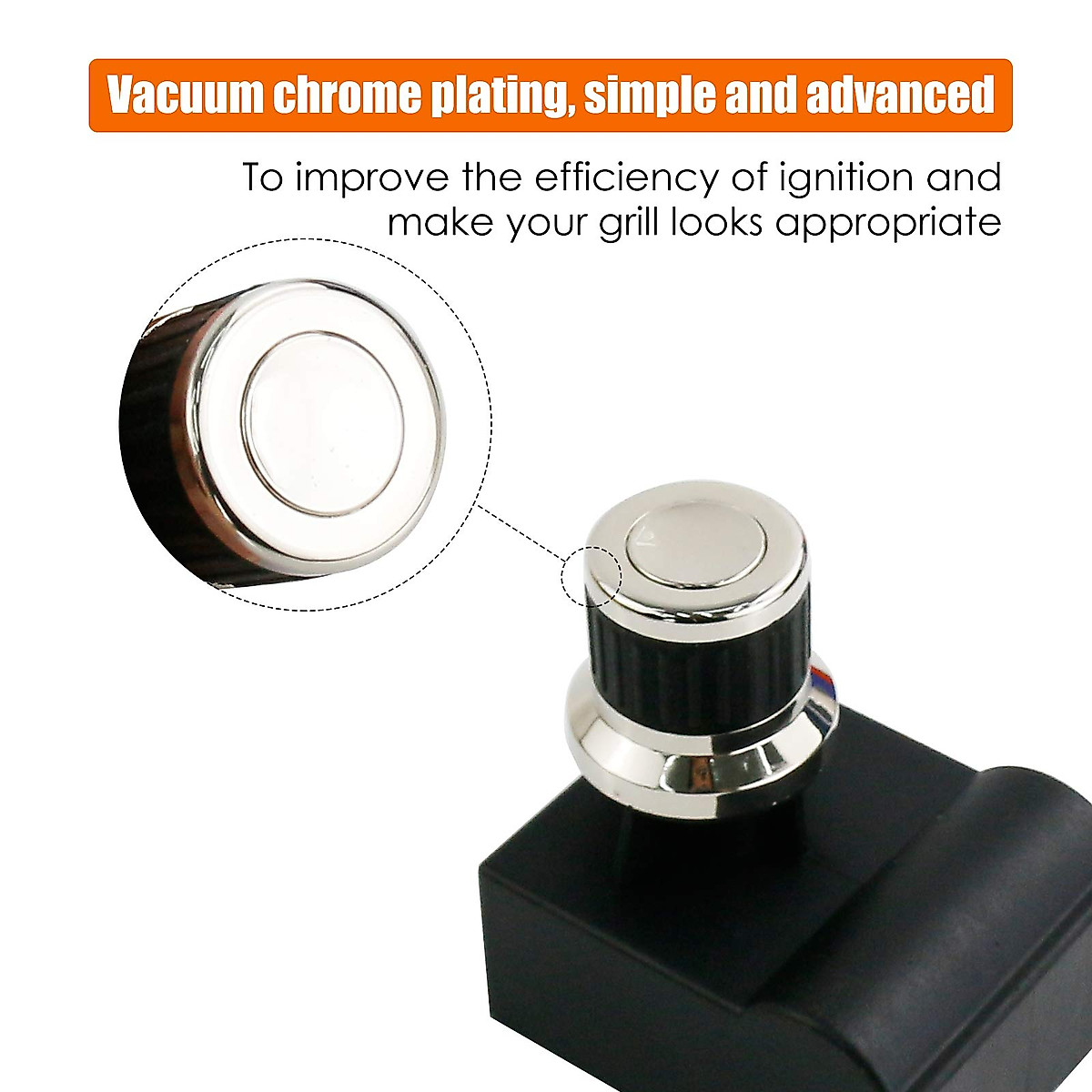 Uniflasy 6 Outlets Tact Push Button Grill Ignitor and Grease Box for Nexgrill 720-0830H, 720-0830D,720-0888,720-0888N and Most Nexgrill Grill Models