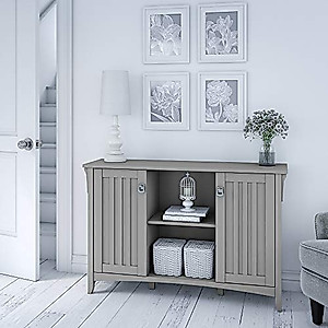 Bush Furniture Salinas Accent Storage Cabinet with Doors, Cape Cod Gray