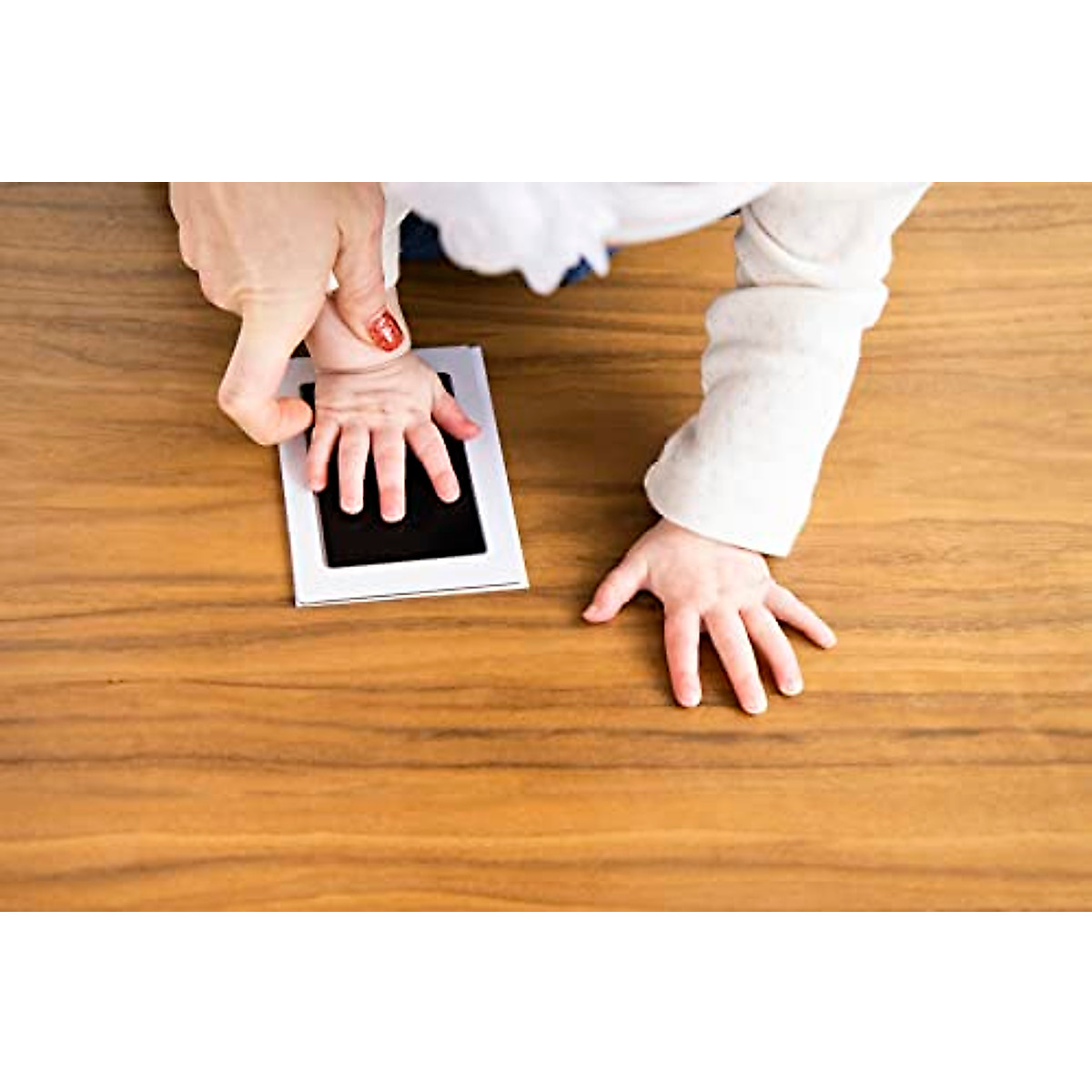 Little Pear Clean-Touch Babyprint Ink Pad, No Touch Ink Pad for Baby, Handprint or Footprint Keepsake, Black Ink