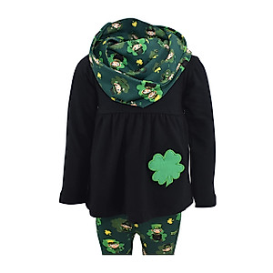 Unique Baby Girls St. Patrick's Day Leprechaun 3pc Legging Set (5)