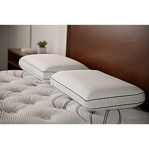 Serta Perfect Sleeper Copper Infused Memory Foam Pillow, Oversized Traditional, 1 Count (Pack of 1),White, 25-Inch (Length) by 16-Inch (Width) by 5.50-Inch (Height)