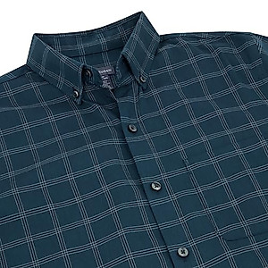 Van Heusen Men's Wrinkle Free Long Sleeve Button Down Shirt, Turquoise Seabed, XX-Large