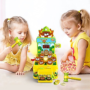 VATOS Whack Game Mole, Mini Electronic Arcade Game with 2 Hammers, Pounding Toys Toddler Toys for 3 4 5 6 7 8 Years Old Boys Girls, Whack Game Mole Toy, Developmental Toy Interactive Toy