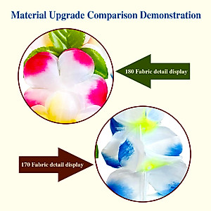 FreshDear 15 Counts Hawaiian Leis Flower, Leis Necklace Hawaiian For Adults luau Party Supplies, Summer Beach Vacation,Theme Party Decorations, Birthday, Graduation,Wedding.