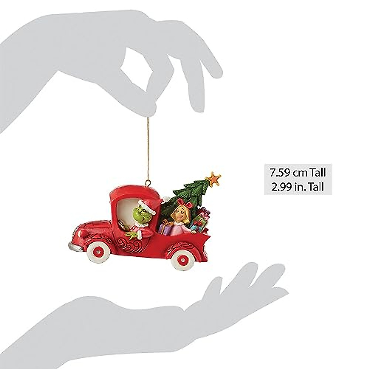 Enesco Jim Shore Dr. Seuss Grinch in Red Truck Ornament