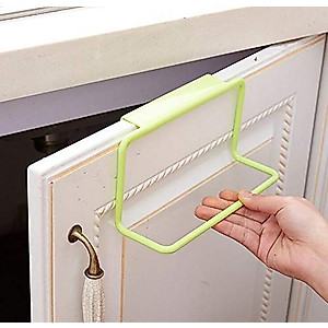 4 PCS Towel Rack Hanging Holder Organizer | Towel Bar Rack for Kitchen Bathroom | Over The Door Cabinet Cupboard Hanger