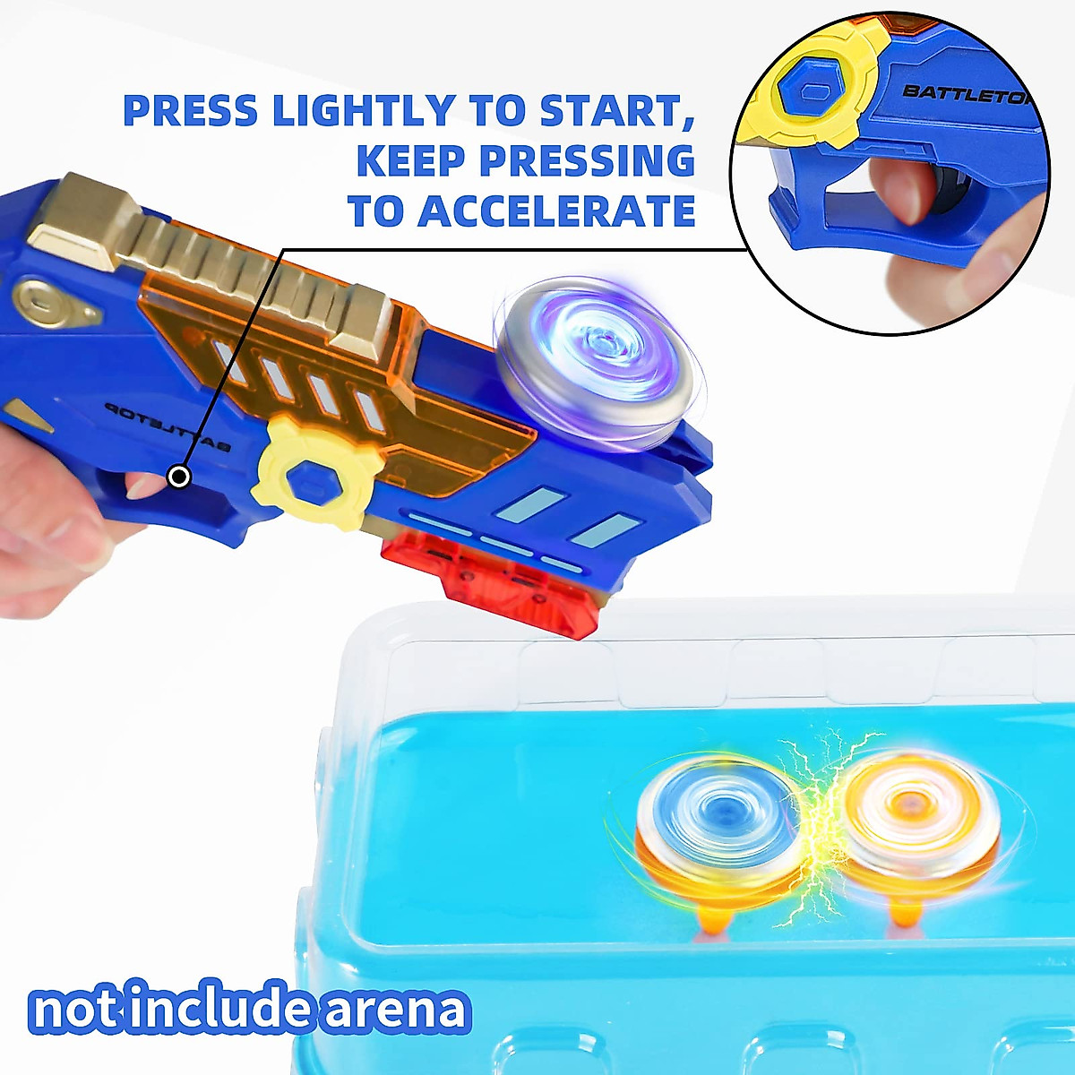 Bey Battling Top Burst Gyro Toy Set with Beystadium, 8 Spinning Top Burst Gyros 2 Toy Launchers Combat Battling Game Gifts for Boys Children Kids Ages 6+