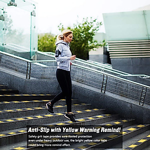 2 Inch X 32.8ft Non Slip Safety Grip Tape for Stairs Steps Non Skid Tread High Traction Friction/Strong Grip Abrasive Adhesive Hazard Caution Tape- Black/Yellow