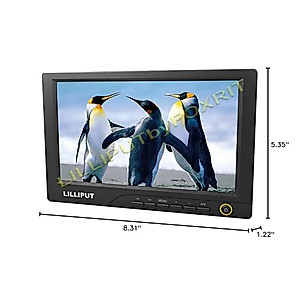 LILLIPUT 8" 869gl-80np/c Vga Monitor with Dvi and Hdmi Input by Viviteq INC (No-Touch,no Battery Included)