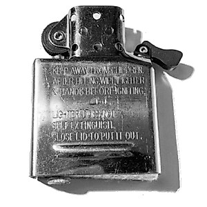 Zippo Inside Guts Silver Chrome (No Outside Case) Only Inside Insert