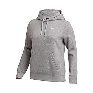 Nike Womens Pullover Fleece Hoodie (Grey, Large)