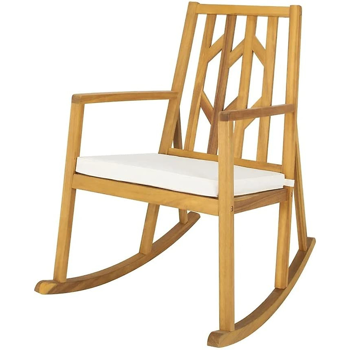 ZHYH Rocking Chair Acacia Arm Cushion Sofa Garden