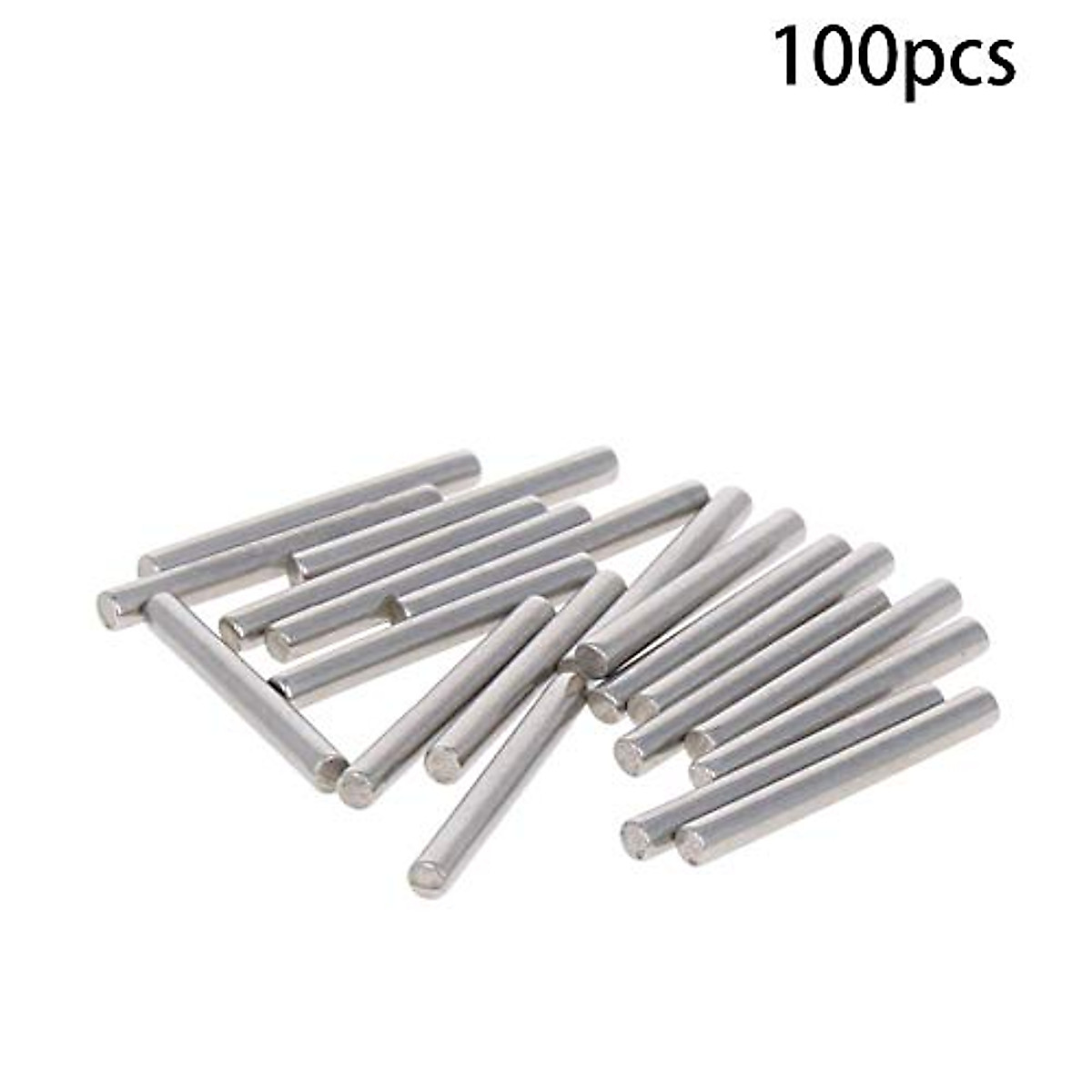 Bettomshin 100Pcs 0.08" x 0.71" (DxH) 304 Stainless Steel Dowel Pin Cylindrical Dowel Pins 2x18mm Shelf Pegs for Metal Devices Furniture Installation Wood Bunk Bed Support Shelves Silver Tone