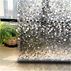 XENITE Window Privacy Film Translucent Cobblestone Frosted Window Privacy Film Self Adhesive Glass Stickers one Way Window Film Window (Color : Transparent, Size : 45x100cm)