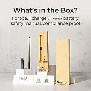 MEATER Plus | Smart Meat Thermometer with Bluetooth | 165ft Wireless Range | for The Oven, Grill, Kitchen, BBQ, Smoker, Rotisserie