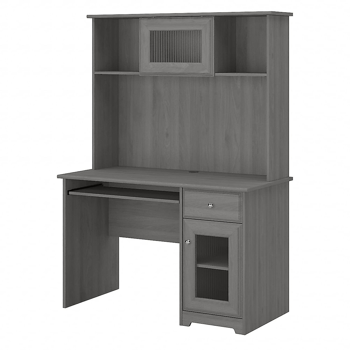 Bush Furniture Cabot Small Computer Desk with Hutch and Keyboard Tray, 48W, Modern Gray