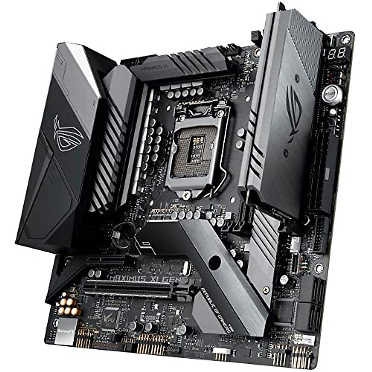 Asus ROG Maximus XI Gene Z390 Gaming Motherboard LGA1151 (Intel 8th and 9th Gen) mATX DDR4 HDMI M.2 USB 3.1 Gen2 Onboard 802.11AC WiFi