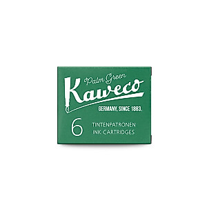 Kaweco Fountain Pen Ink Cartridges Palm Green for Cartridge Fountain Pens with Short Standard Cartridges I 6 Fountain Pen Cartridges Fountain Pen Many Brand Manufacturers I Ink for Fountain Pen Green