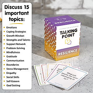 200 Resilience Conversation Starter Cards for Stronger Families - Build Trust, Safety and Connection Through Transitions or Life Changes - Deeper Discussion Parents Children's Therapy Icebreaker Game