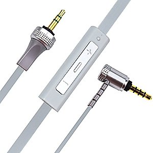 Saipomor MDR-X10 Headphone Replacement Aux Flat Cable with Inline Mic and Volume Control for Sony MDR-XB920 MDR-X910 Headphones (Grey)