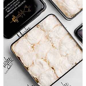 Mughe Gourmet Turkish Cotton Candy Pismaniye Sweet (12 Fluffs) - Divine Halva Candy Gift Box - Exquisite Confectionery Pishmaniye - Authentic Floss Halvah - Perfect Gifts for Him & Her