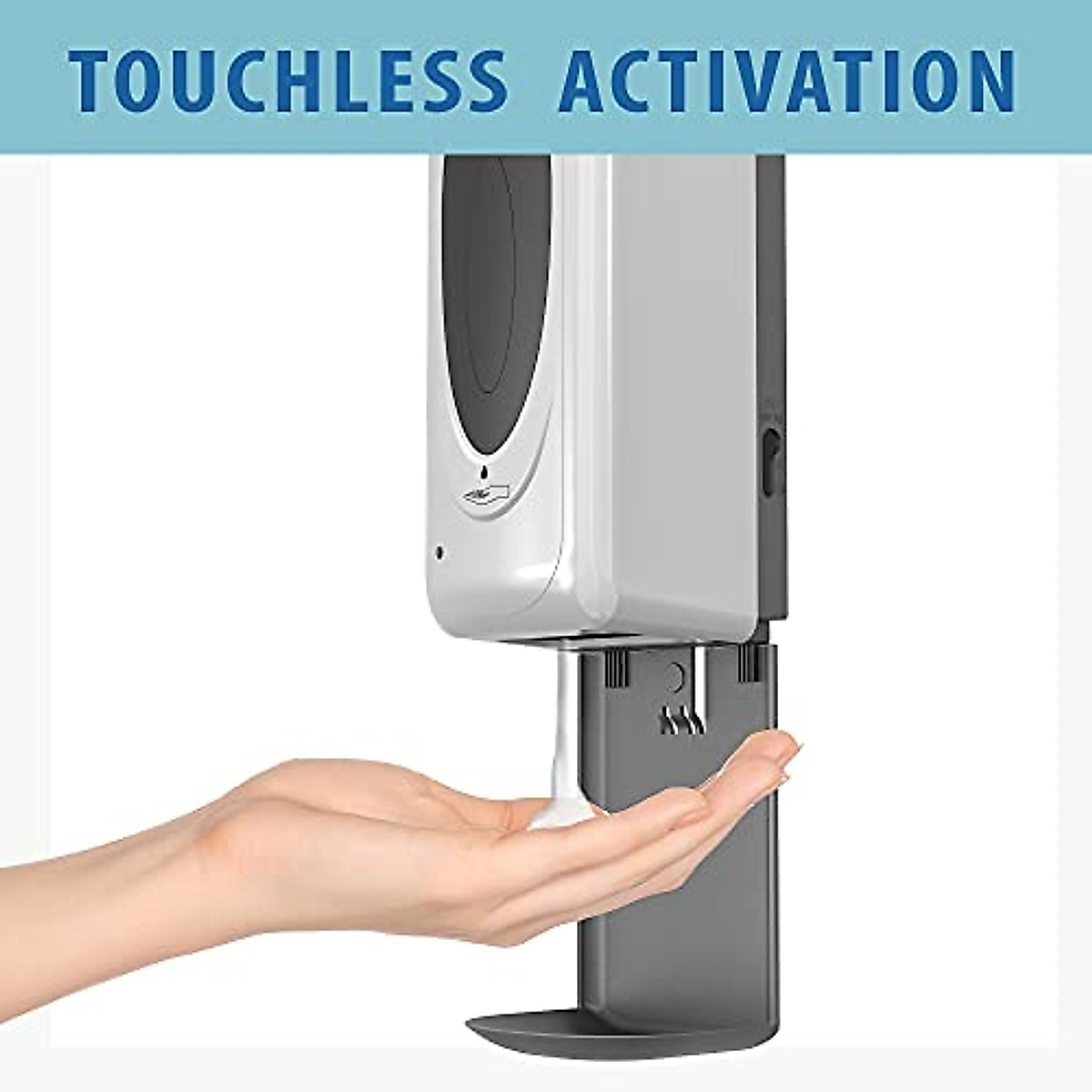 iTouchless Sensor Sanitizer Dispenser with Wall Mount, 1000 ml Capacity, Accommodates Gel, Liquid, Alcohol, Touchless and Automatic for Enhanced Hygiene in Lobbies, Stores, Schools, Healthcare