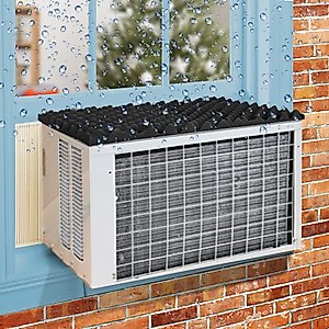 LFUTARI 23.6"x16.9" Air Conditioner Drip Cushion, Window Removable Magnetic Cushion,Air Conditioner Top Pad for Stop Dropping Noise of Water Drpping onto Your AC(Magnetic Suit for Iron Surface)