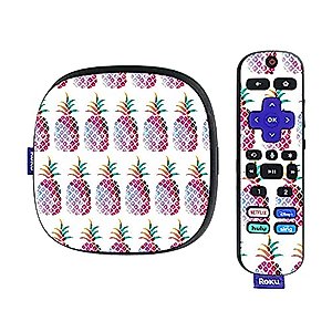 MightySkins Skin Compatible with Roku Ultra HDR 4K Streaming Media Player (2020) - Pineapple Lane | Protective, Durable, and Unique Vinyl Decal wrap Cover | Easy to Apply | Made in The USA