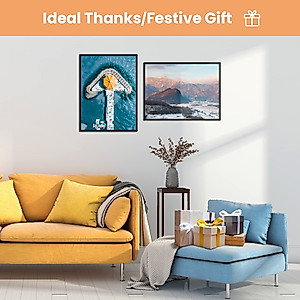 upsimples 16x24 Picture Frame Black 3 Pack, Scratch-Proof Poster Frames 16 x 24 for Photo Gallery - Slide-In Strips, Horizontal or Vertical Wall Mounting